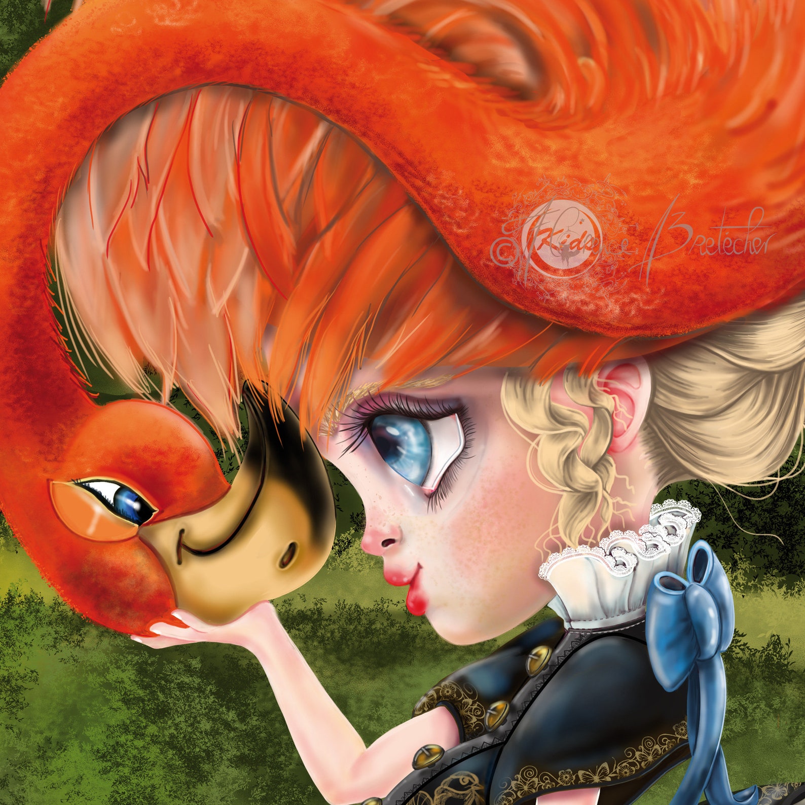 Alice Pink Flamingo in the Labyrinth of Wonderland, Digital ...