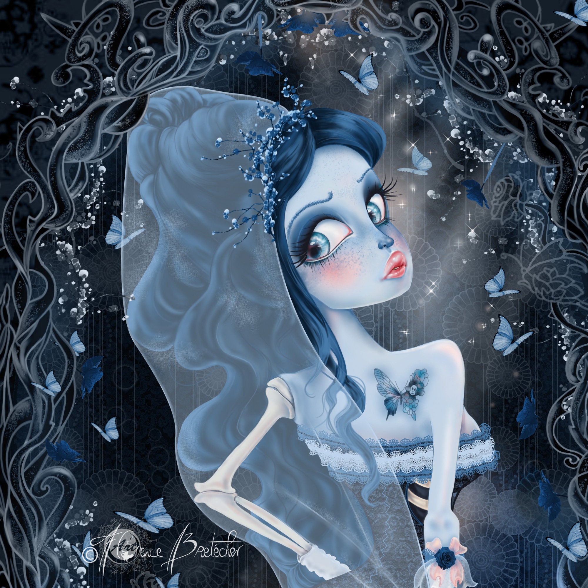 Pin up Emily Pop Surrealism, Burlesque Fine Art Print by Florence ...