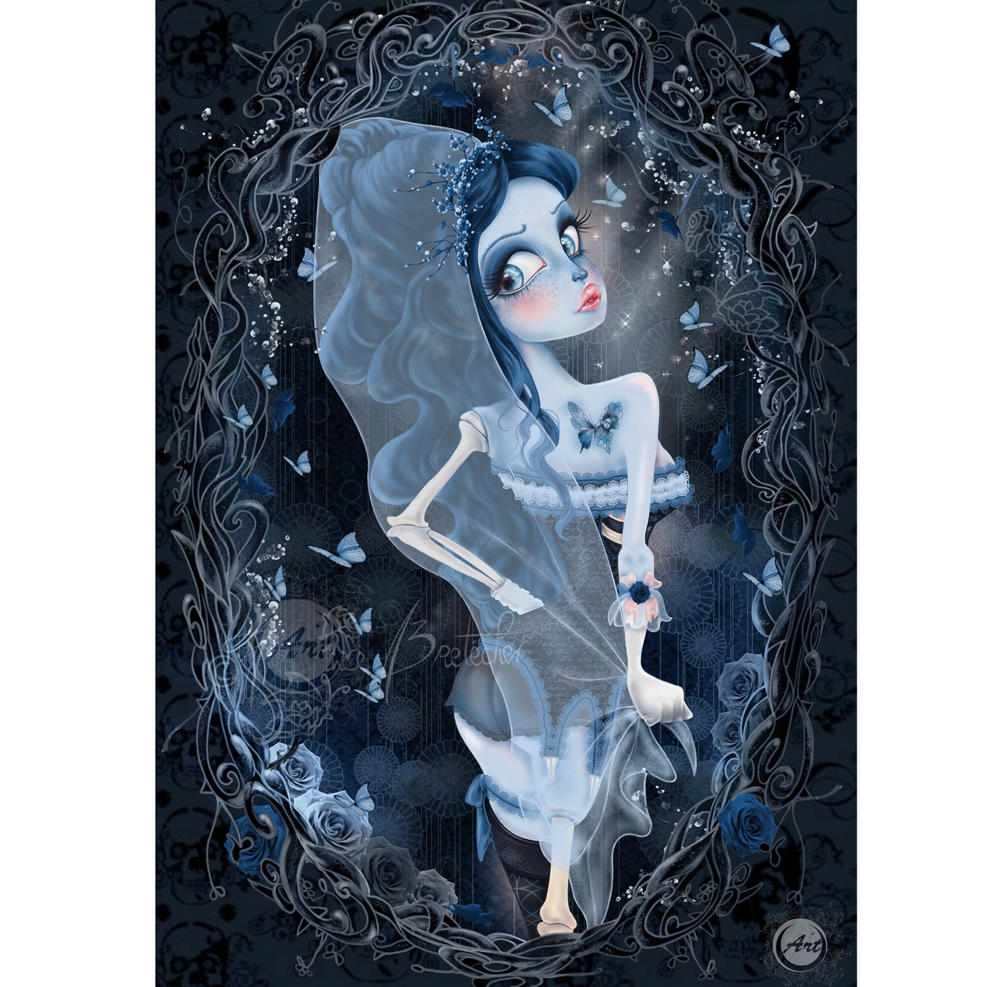 Pin up Emily Pop Surrealism, Burlesque Fine Art Print by Florence ...