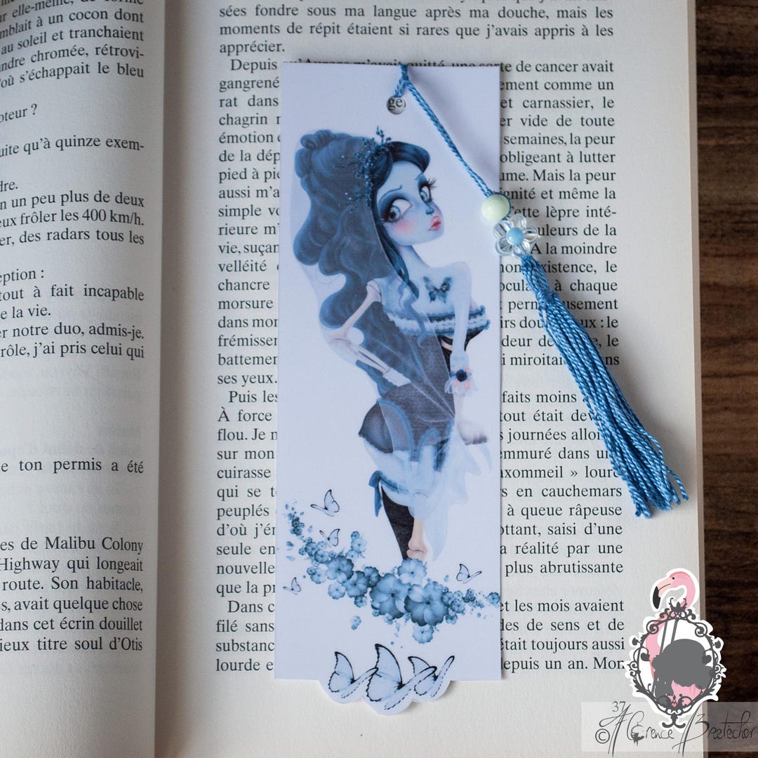 Emily Handmade Bookmark – Laminated Bookmark With Tassel and Pearls - Etsy