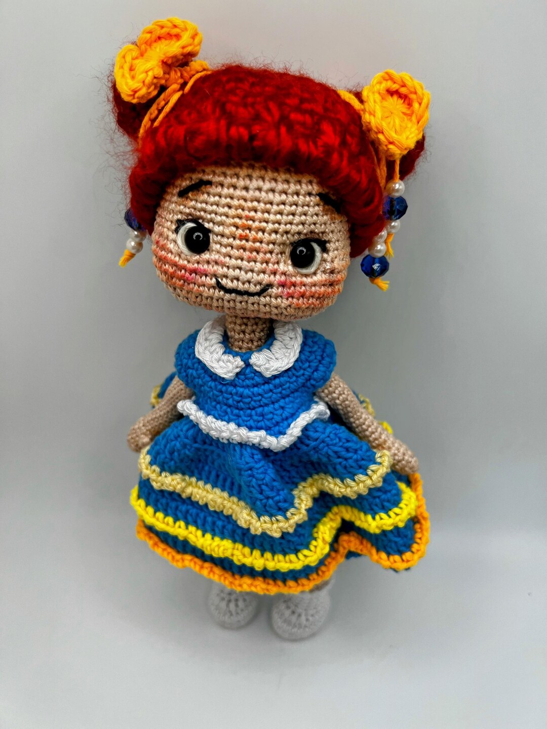 Maggie Doll With Red Hair - Handmade Crochet Knitted Amigurumi Toy - Etsy