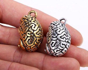 Brain charm | Etsy