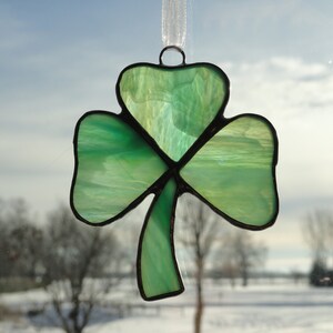 IRISH SHAMROCK St. Patrick's Day Stained Glass Handmade Crystals ...