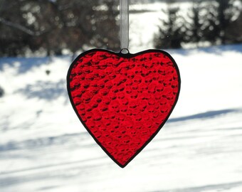 Large Glass Heart - Etsy