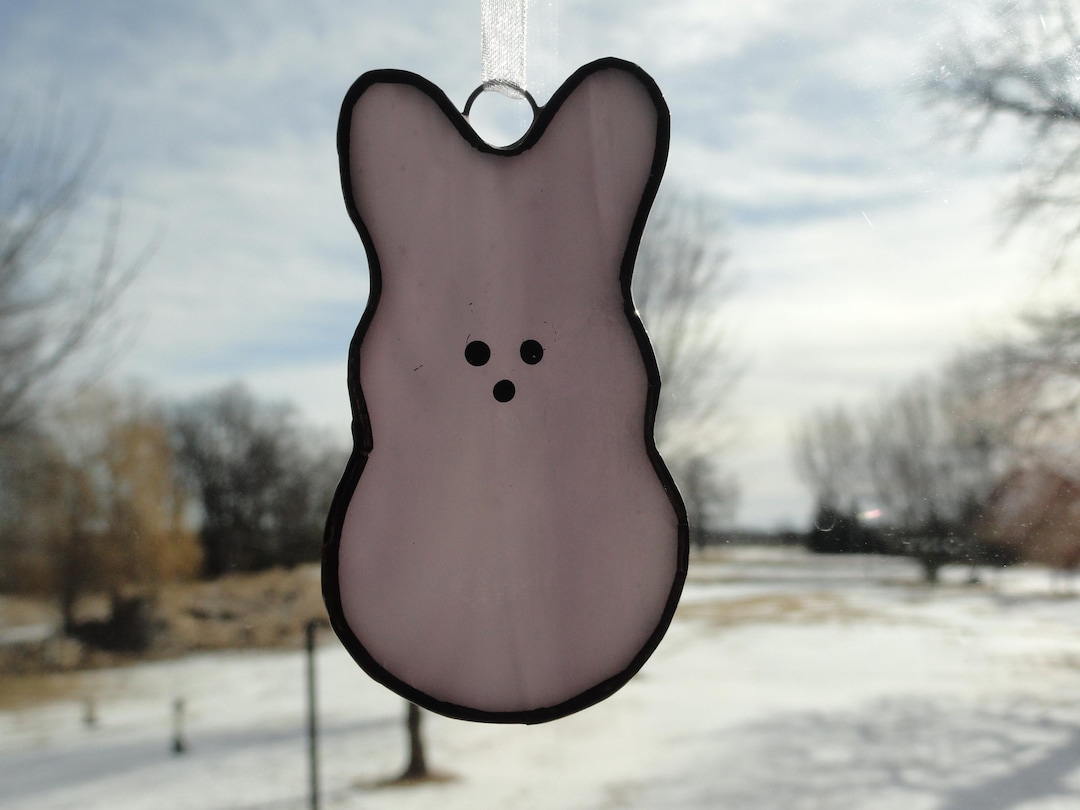 3" Peeps Violet/purple Bunny Suncatcher, Ornament, Stained Glass - Etsy