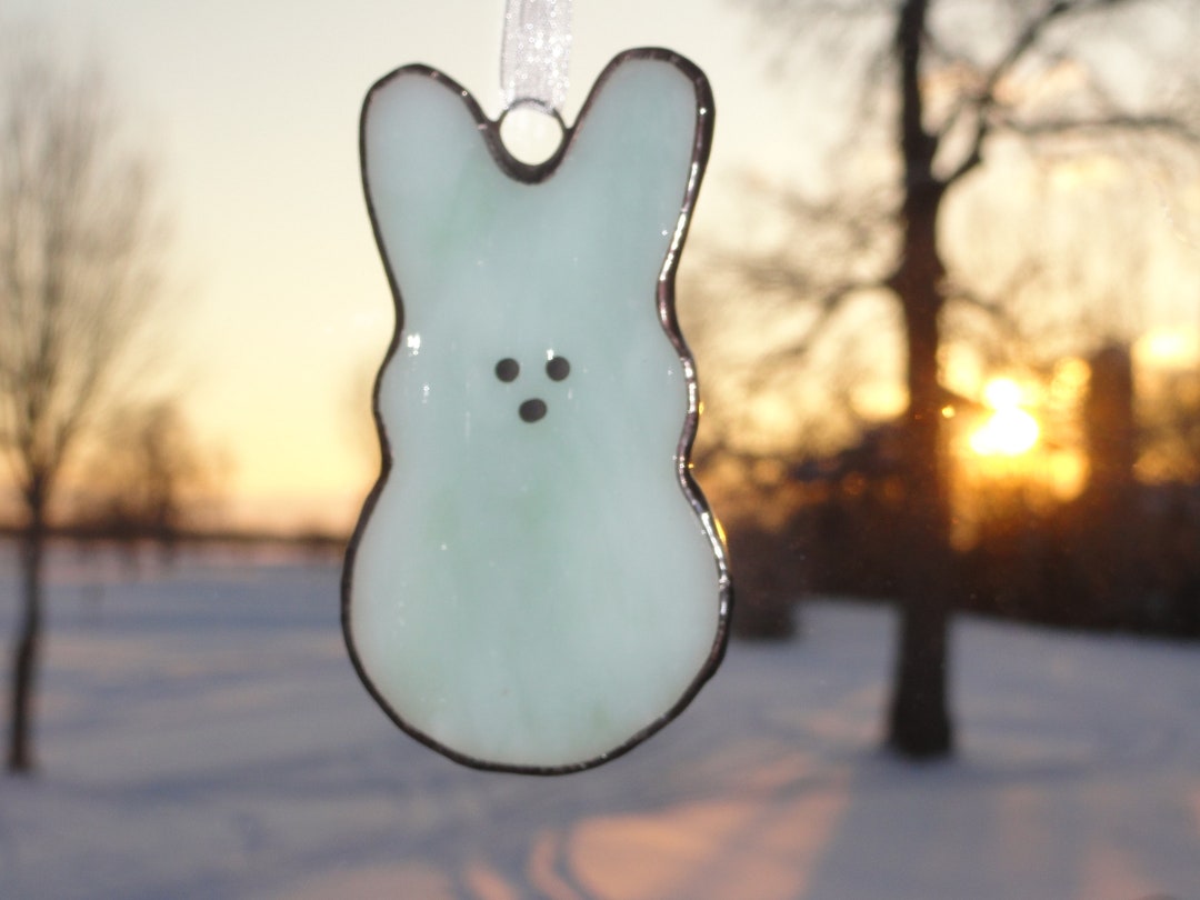 Easter 3" Peeps Bunny Suncatcher, Ornament, Stained Glass, Mint - Etsy ...