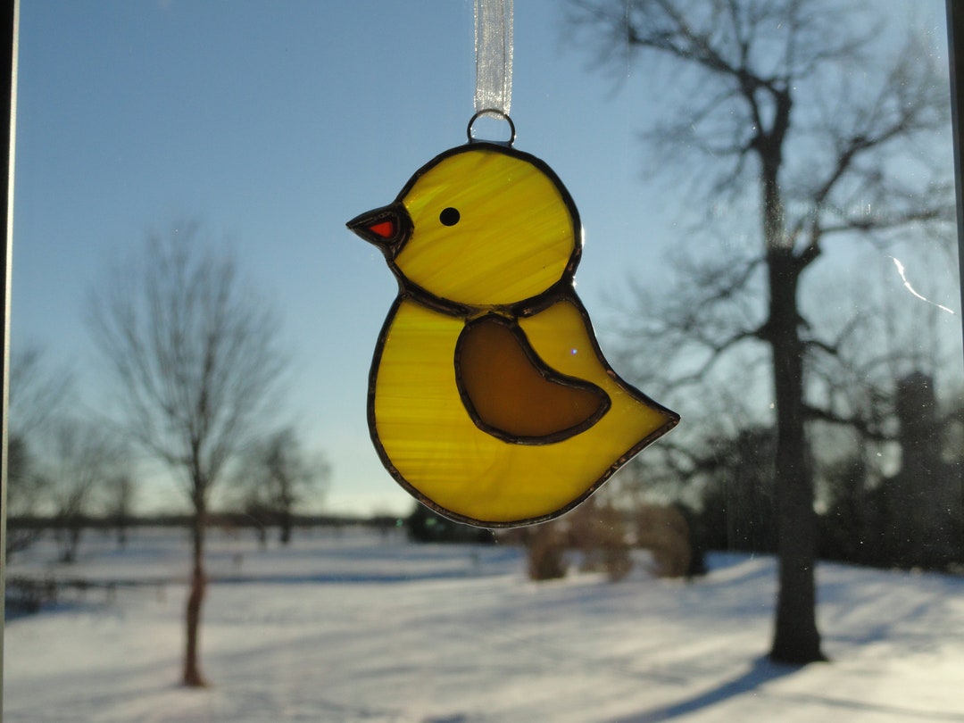 Easter Chick Suncatcher, Stained Glass, Easter Decor - Etsy