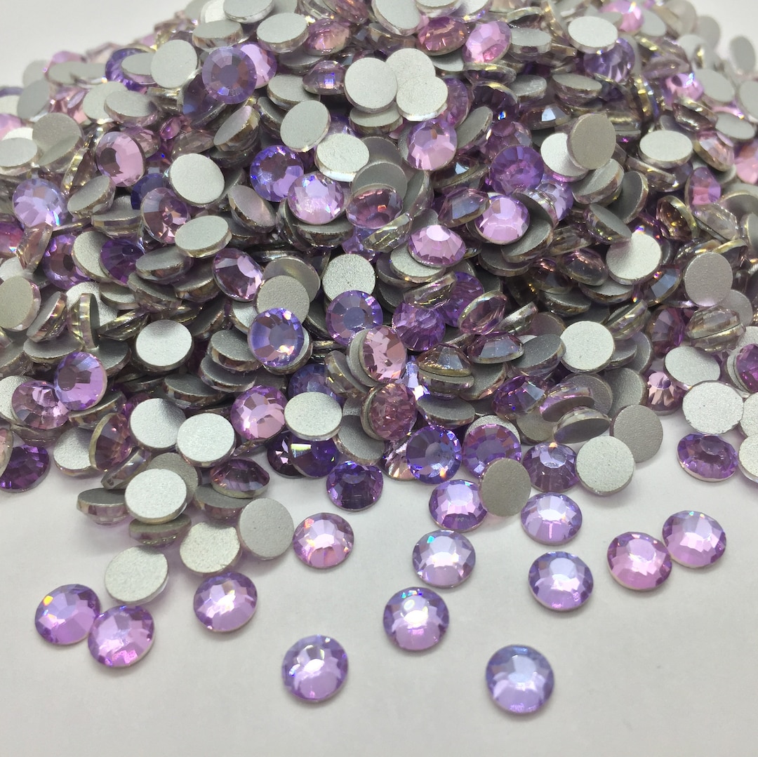 Iridium Light Purple Round Glass Rhinestones - Home Decor Rhinestones ...