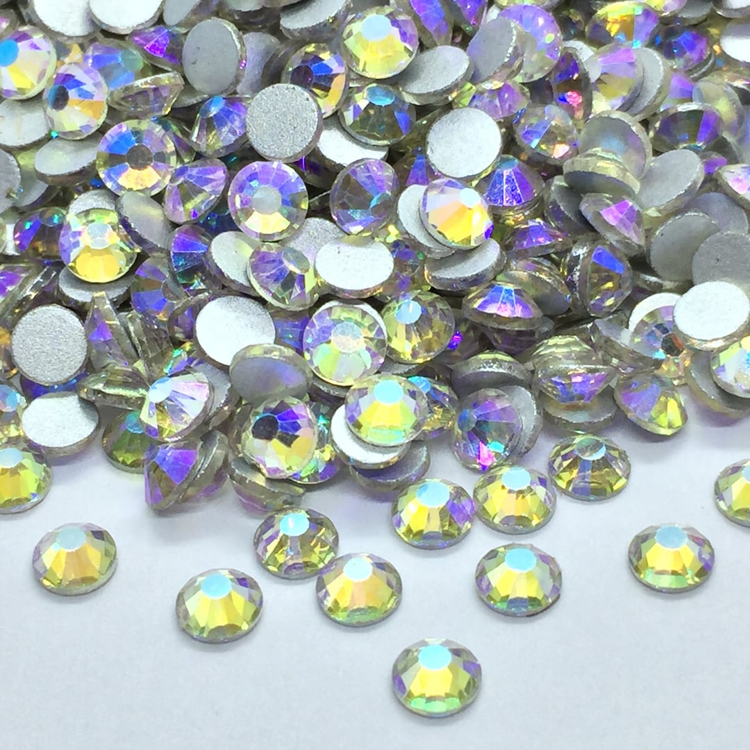 IRISE NACRE Glass Rhinestones to Stick Round Home Decoration Rhinestones Scrapbooking ...