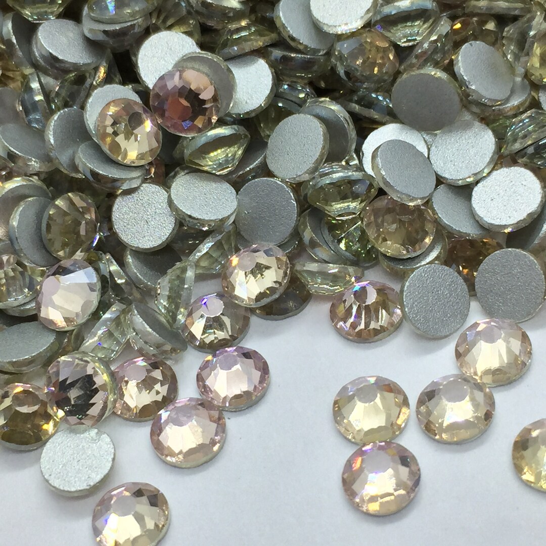 IRISE ROSE Round Glass Rhinestones to Stick on - Home Decor Rhinestones ...