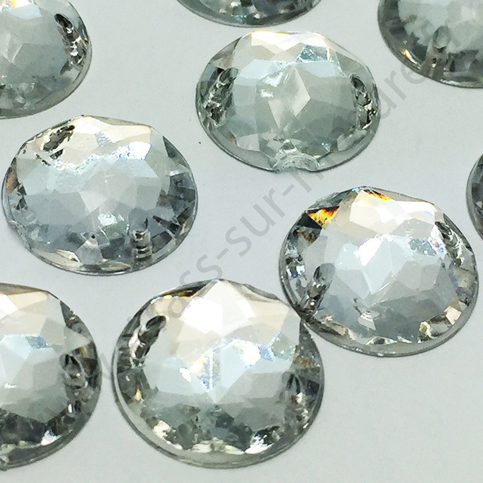 Strass à coudre rond multifacette DIAMANT 12mm 16mm | Etsy