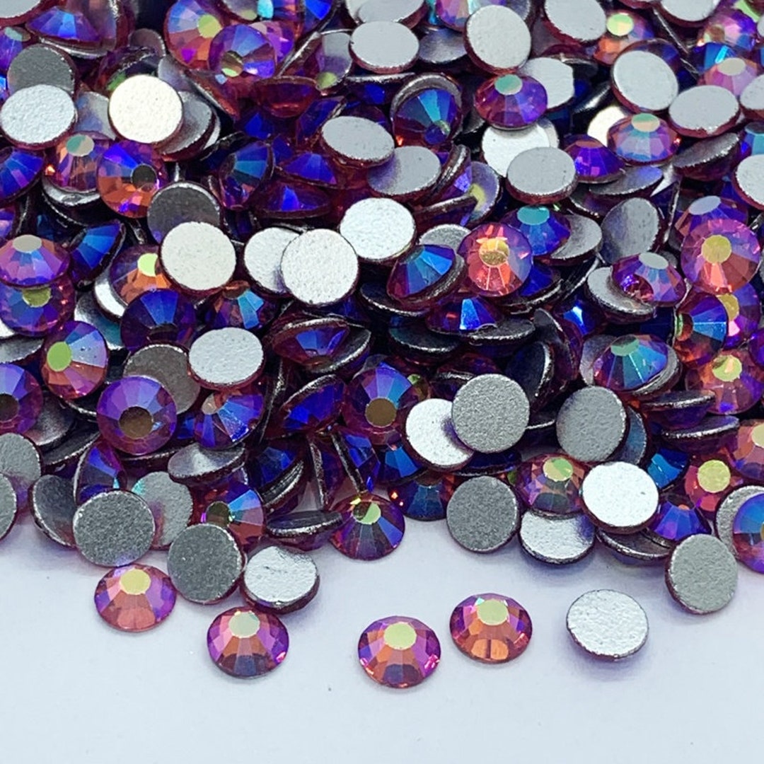 ROSE AB Round Glass Rhinestones to Stick on - Home Decor Rhinestones ...
