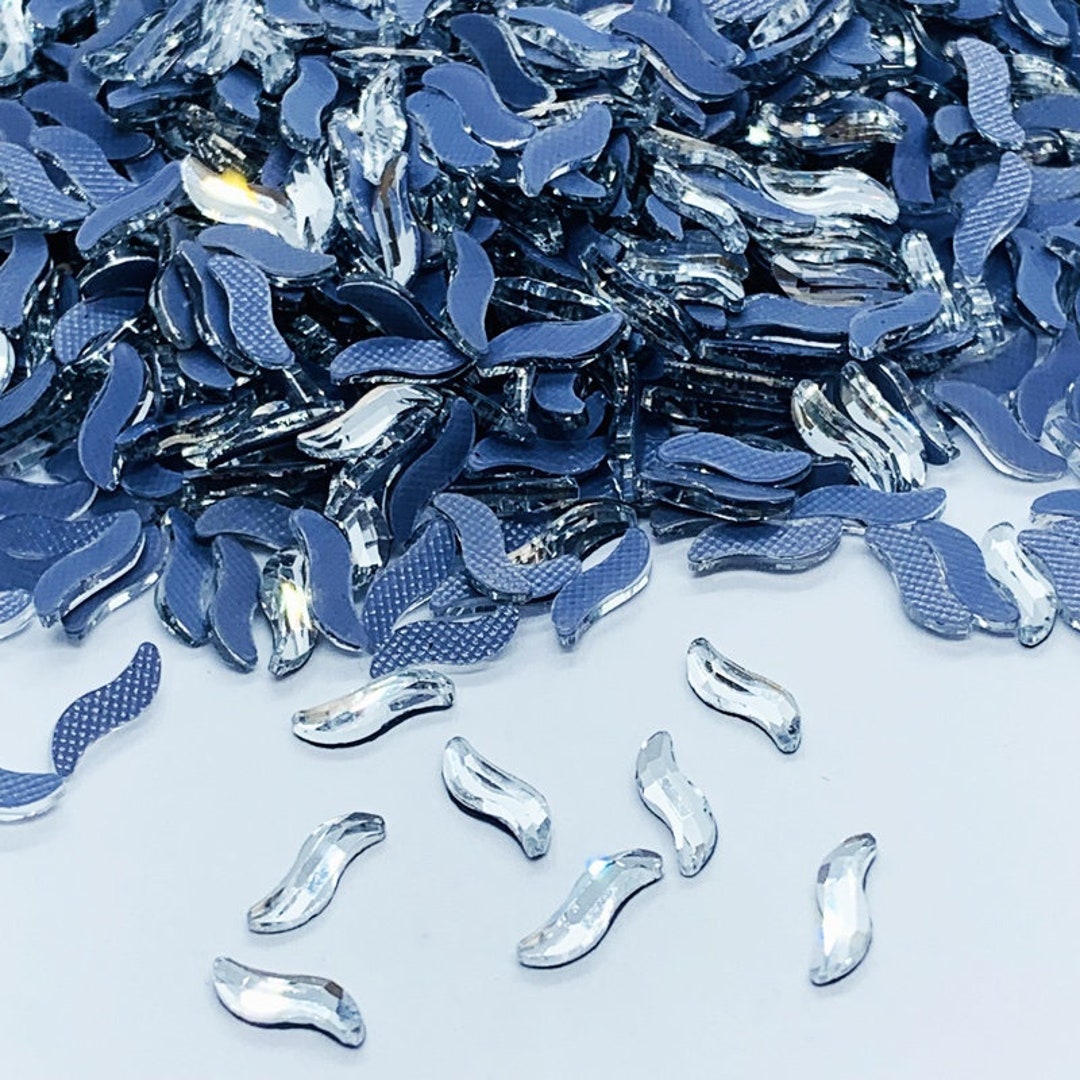 Heat-sealable Glass Wave Rhinestones - Crystal - Hotfix Rhinestones ...