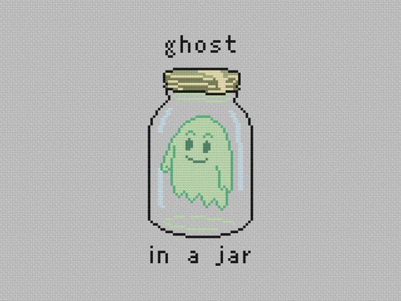 Rick and Morty Ghost in a Jar Cross Stitch Pattern - Etsy UK
