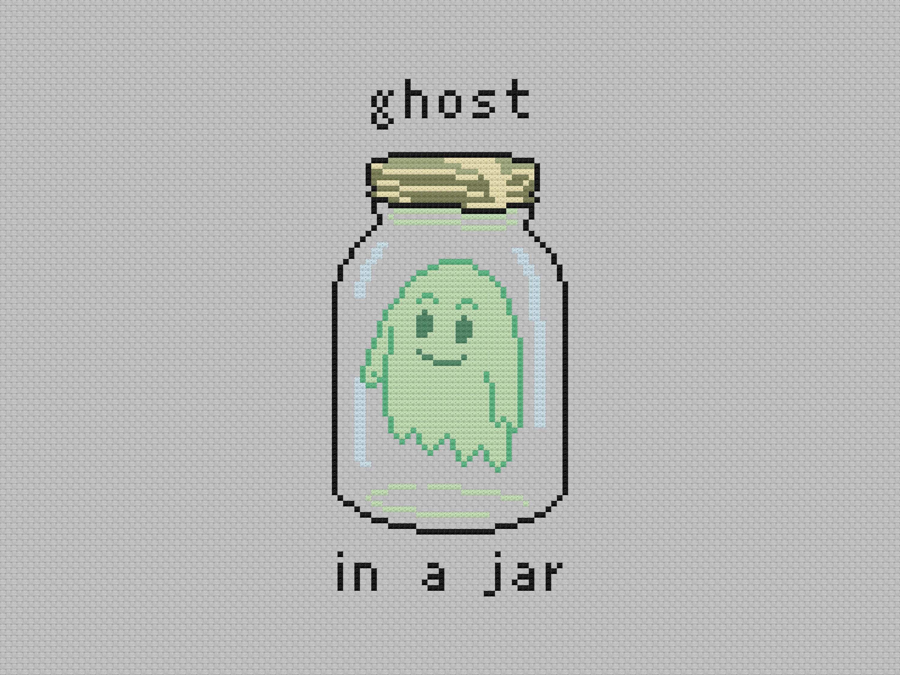Rick and Morty Ghost in a Jar Cross Stitch Pattern - Etsy