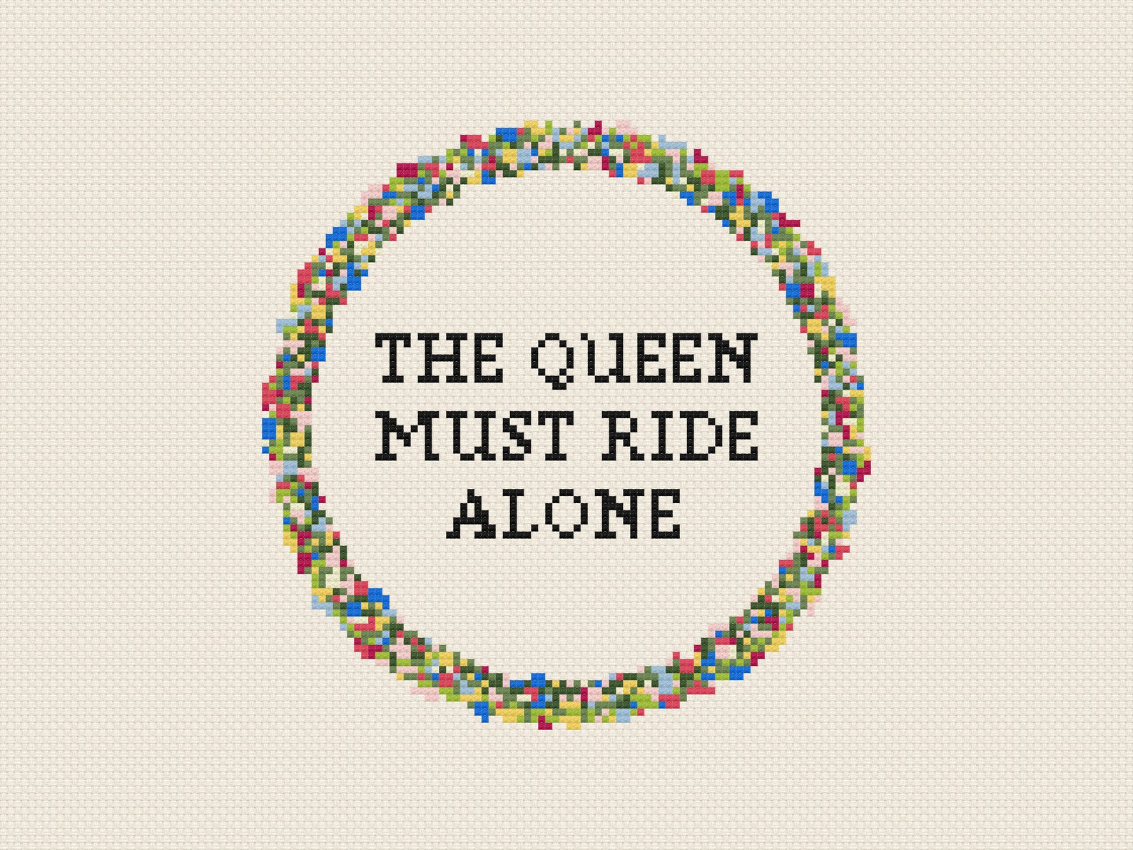 Midsommar Queen Text Cross Stitch Pattern - Etsy