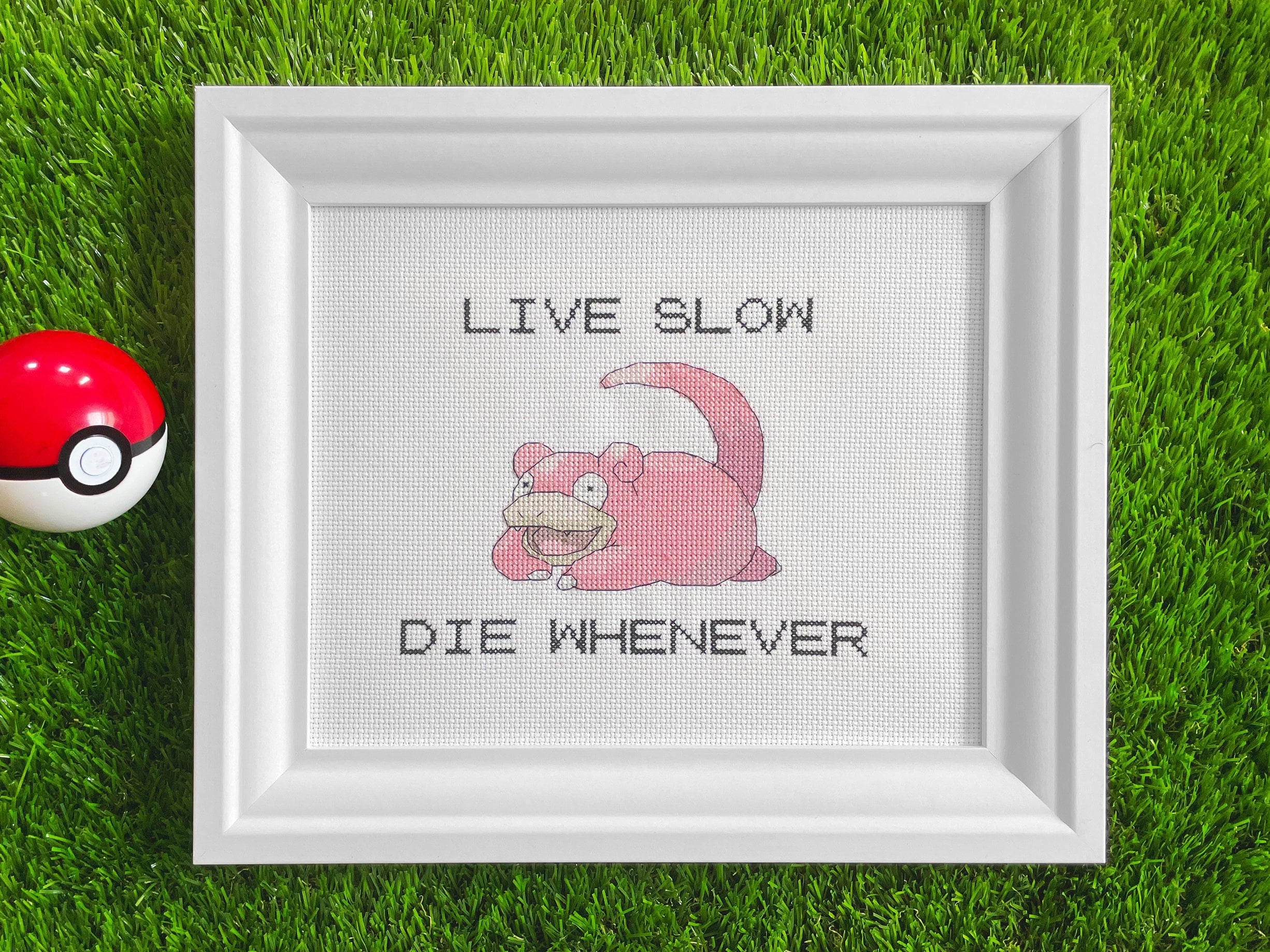 Slowpoke Live Slow Pokemon Cross Stitch Pattern - Etsy