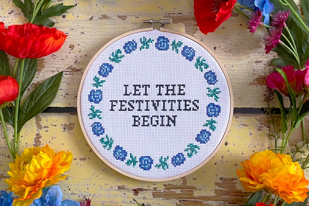 Midsommar Festitivities Begin Text Cross Stitch Pattern - Etsy
