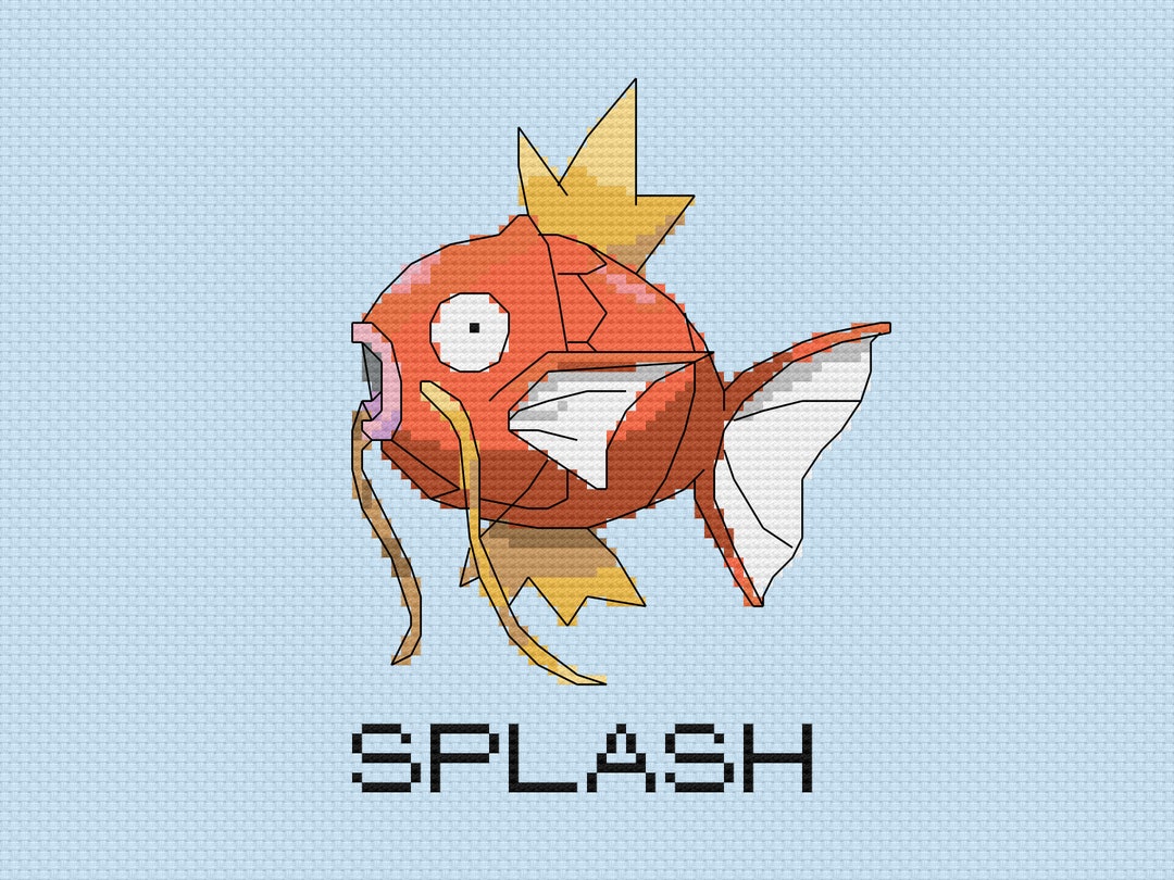 Magikarp Splash Pokemon Cross Stitch Pattern - Etsy