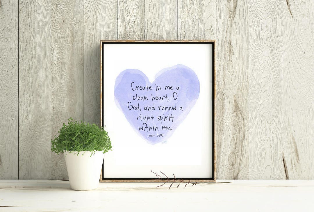 Bible Verse Print, Heart Printable, Scripture Nursery Print, Girls Room ...