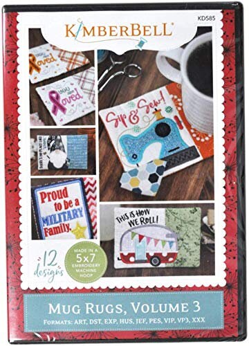 Kimberbell Machine Embroidery CD Mug Rugs Volume 3 KD585 - Etsy