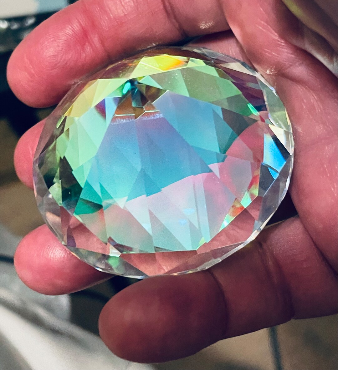 Large Diamond Shaped Crystal Charged With Tachyon Energy. Brilliant ...