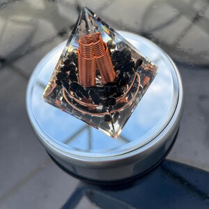 Organite Pyramid Charged With Tachyon. Contains Copper Coil and Black ...