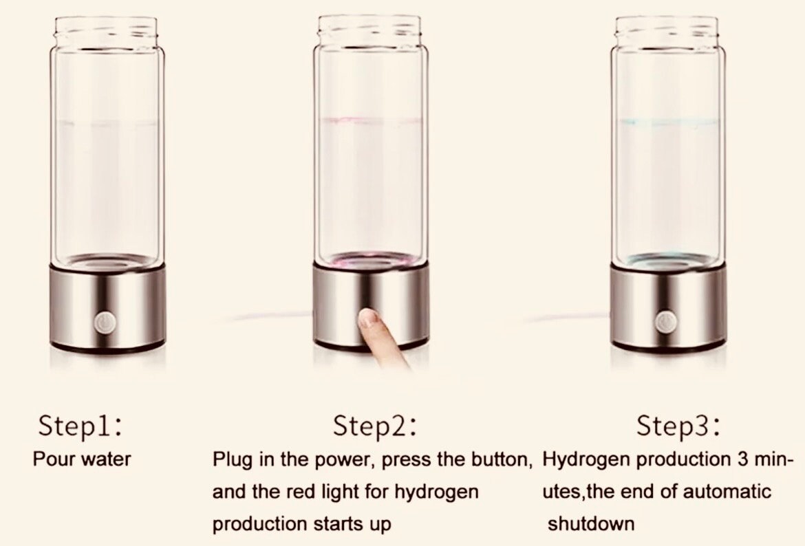 Hydrogen Water Generator in Tachyon Charged Bottle. Elevates Your ...