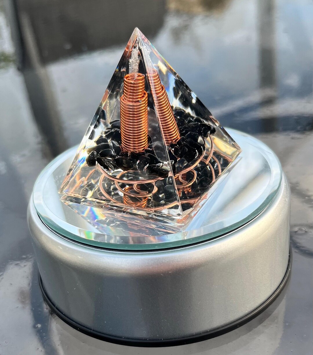 Organite Pyramid Contains Copper Coil and Obsidian, Charged With ...