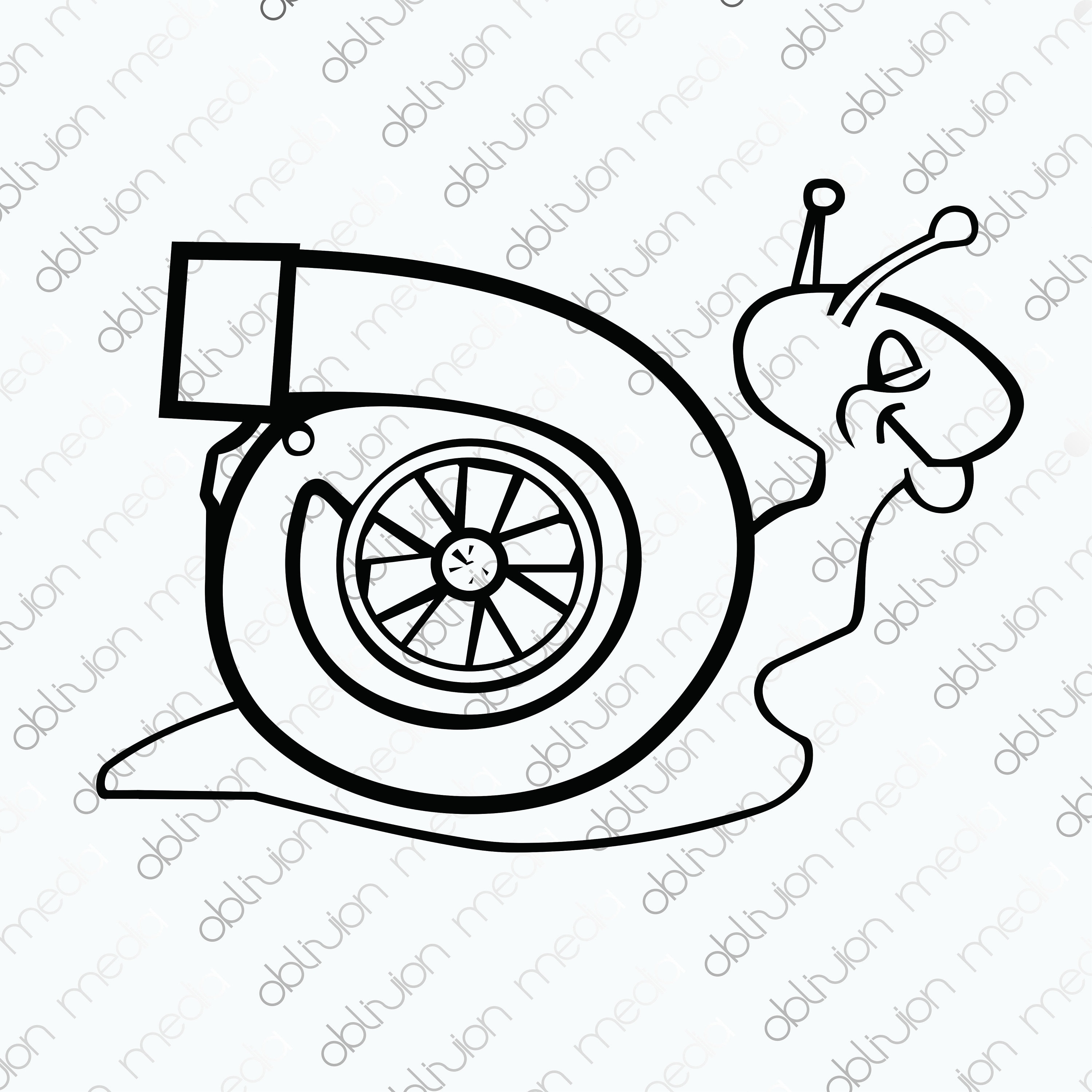 Turbo Snail Calm Funny Decal Auto JDM | Etsy