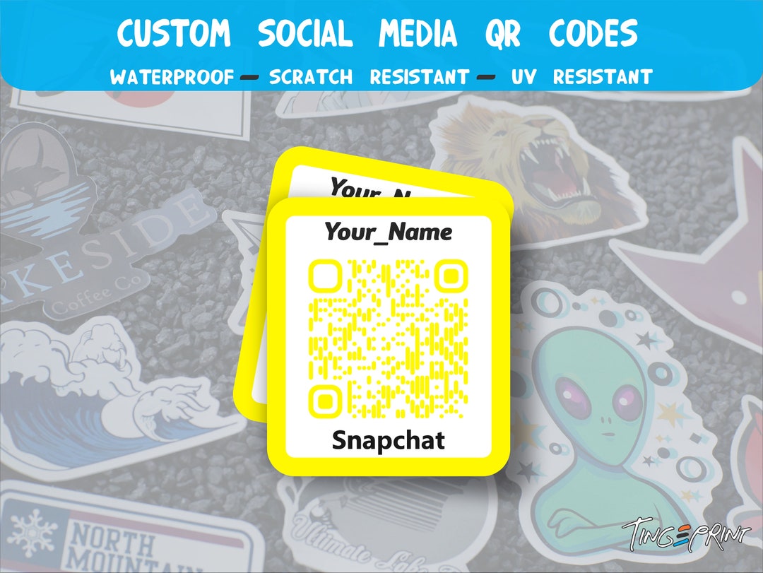 Snapchat Custom QR Code| Full Color | Choose Your Size | Personalized ...