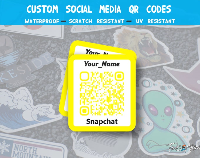 Snapchat Custom QR Code| Full Color | Choose Your Size | Personalized ...