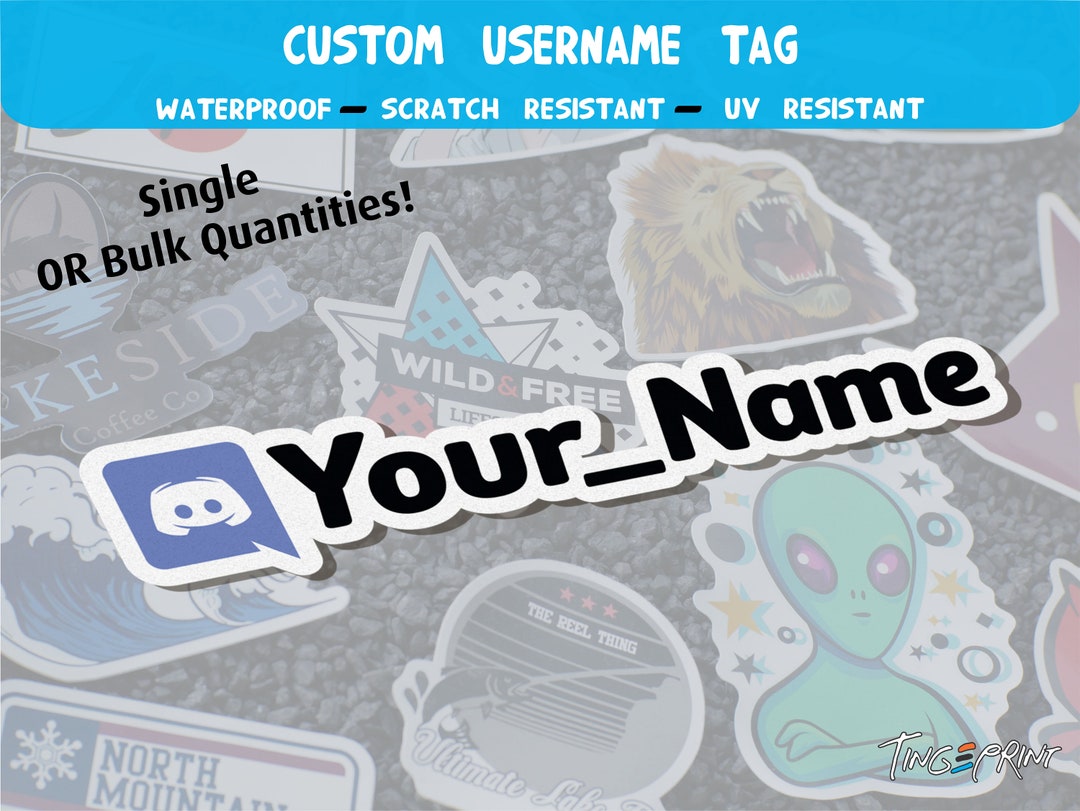 Discord Custom Username Tag| Full Color | Choose Your Size ...