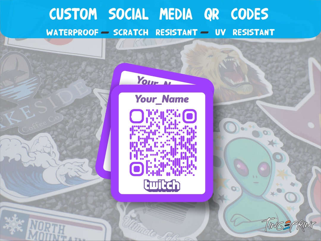 Twitch Custom QR Code| Full Color | Choose Your Size | Personalized ...