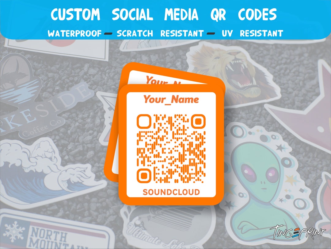 Soundcloud Custom QR Code| Full Color | Choose Your Size | Personalized ...