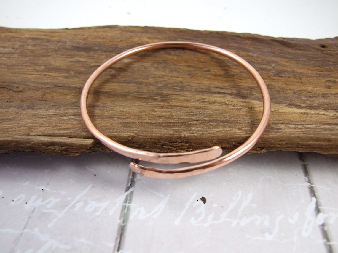 Copper Adjustable Bangle Hand Forged Copper Wrap Bangle - Etsy