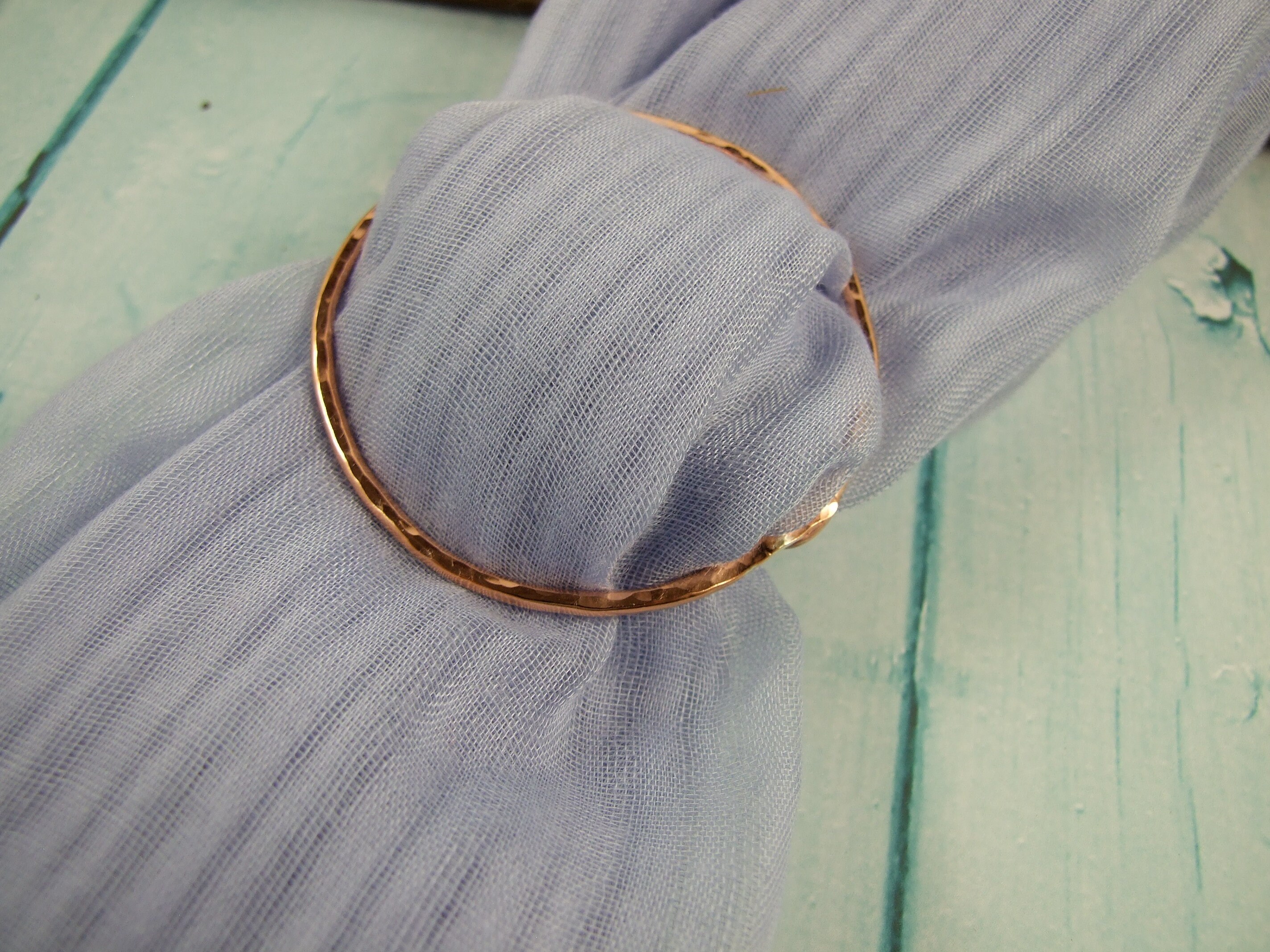 Large Scarf Ring Hammered Copper Scarf Slide Buckle. Hand - Etsy UK
