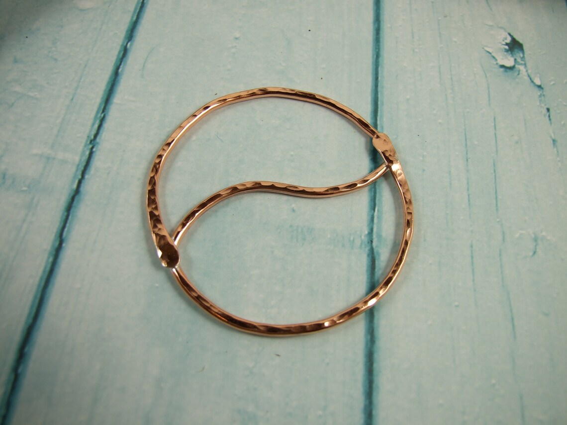 Large Scarf Ring Hammered Copper Scarf Slide Buckle. Hand - Etsy UK