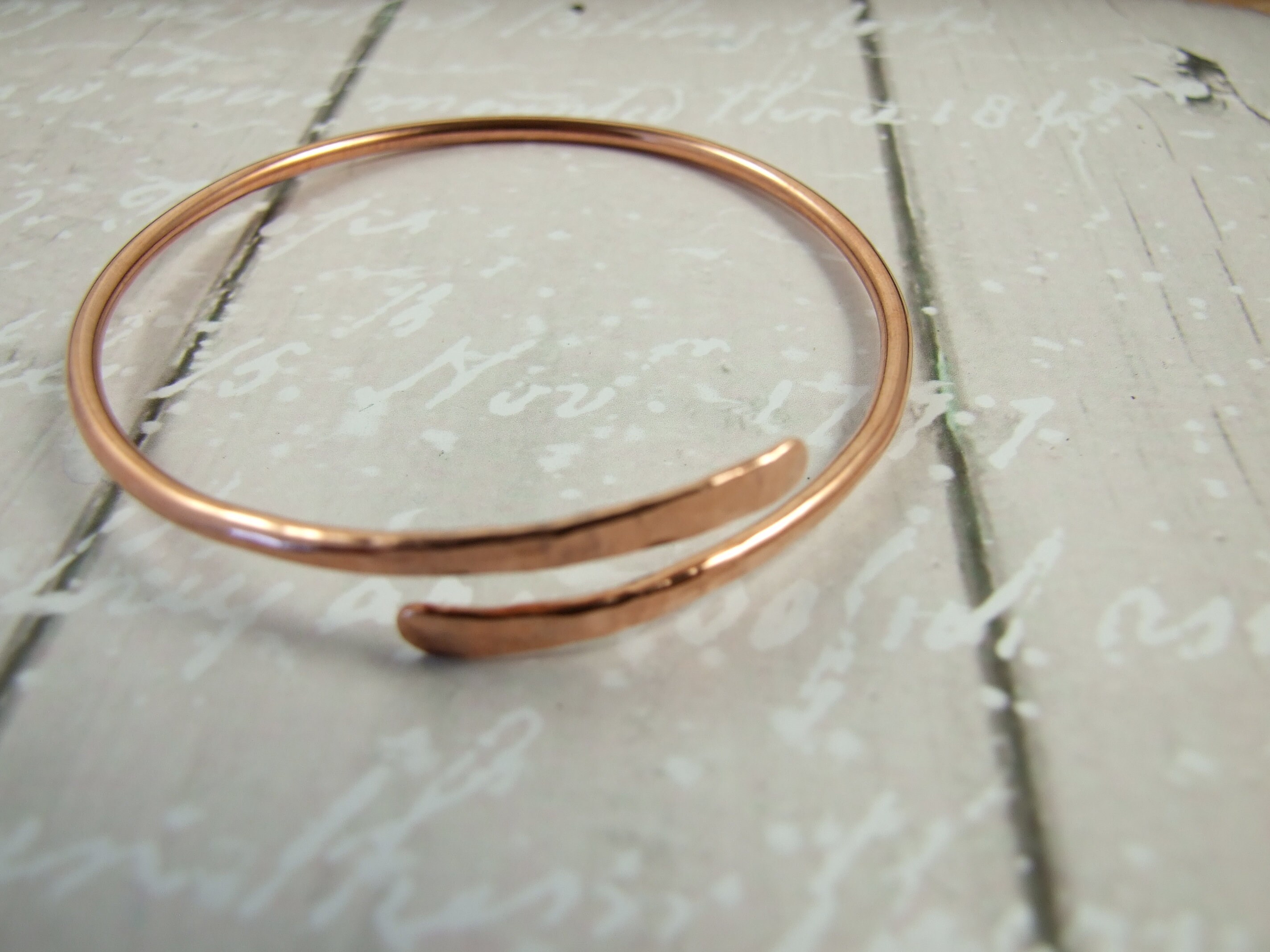 Copper Adjustable Bangle Hand Forged Copper Wrap Bangle - Etsy