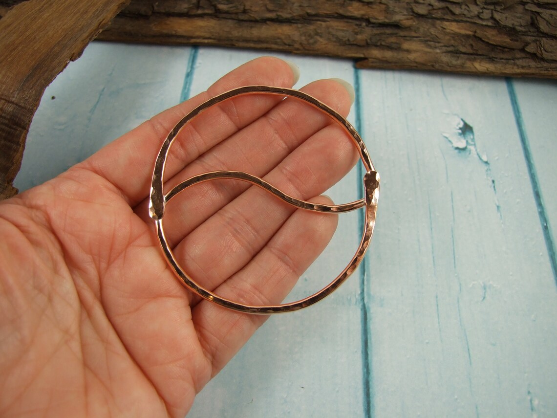 Large Scarf Ring Hammered Copper Scarf Slide Buckle. Hand - Etsy UK