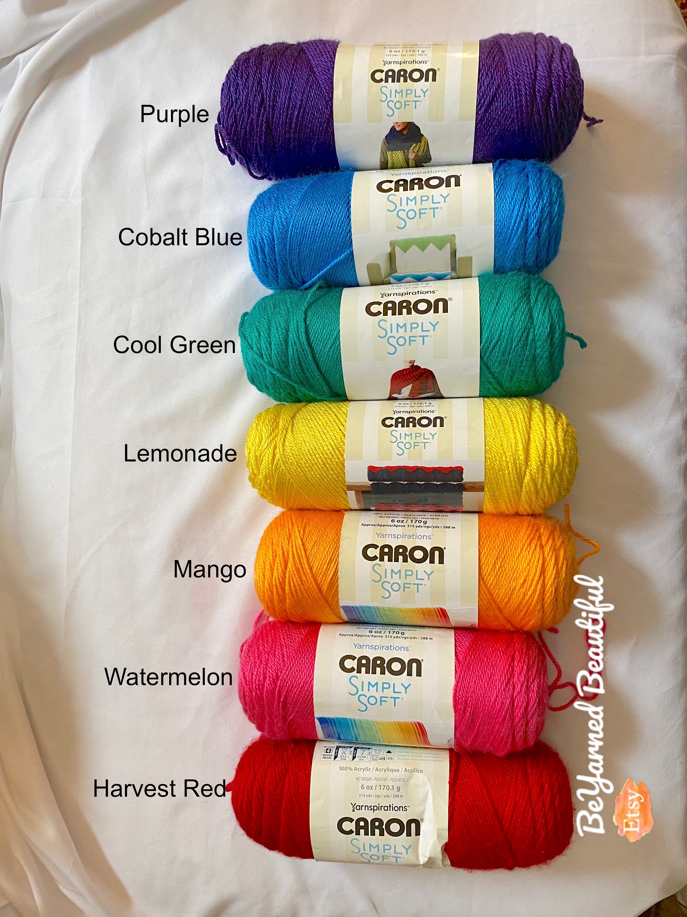 Save W/combined Shipping Caron Simply Soft Yarn 6oz/315 Yd - Etsy