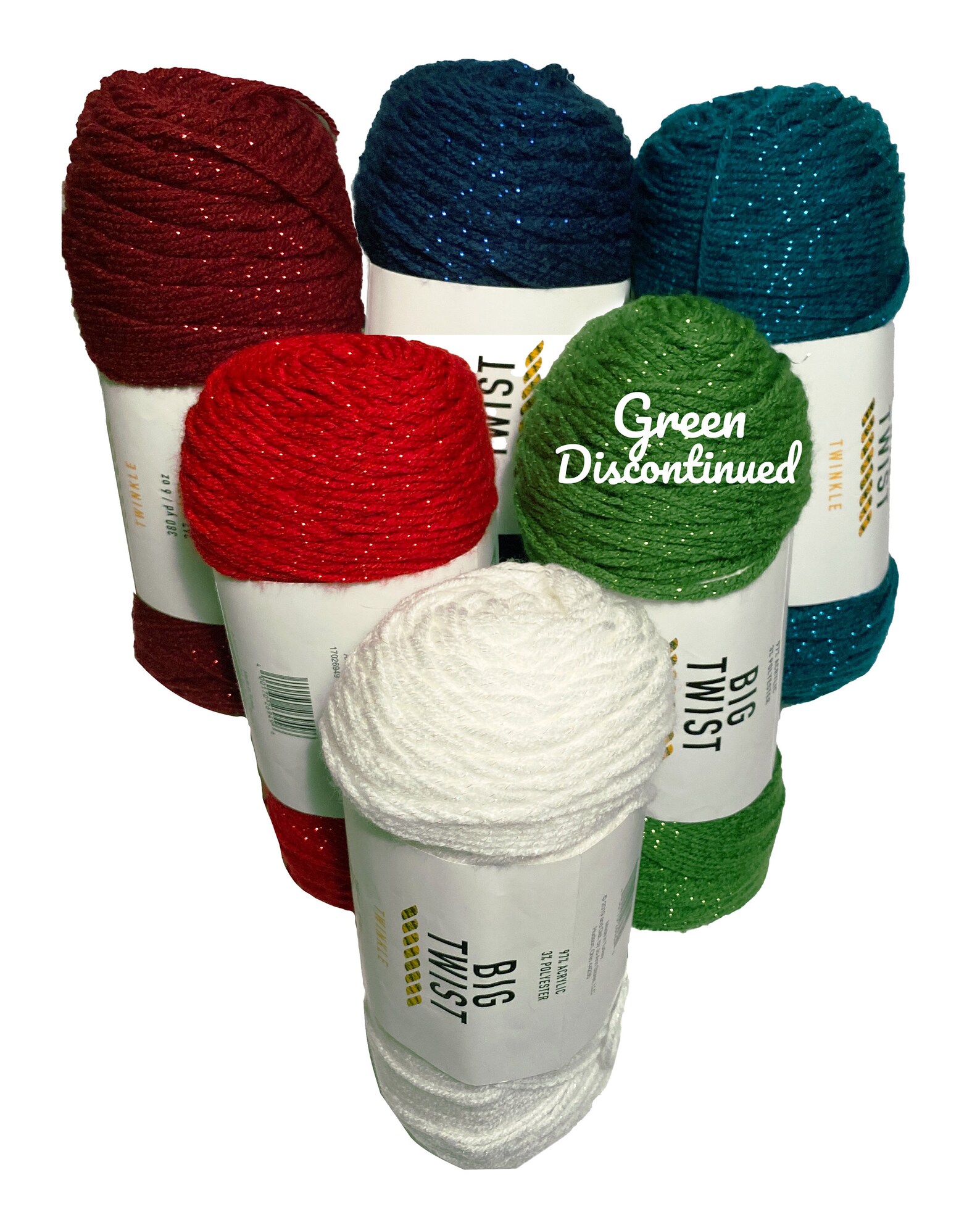 Soft Sparkle Yarn Big Twist Twinkle Yarn 4 Worsted Red - Etsy