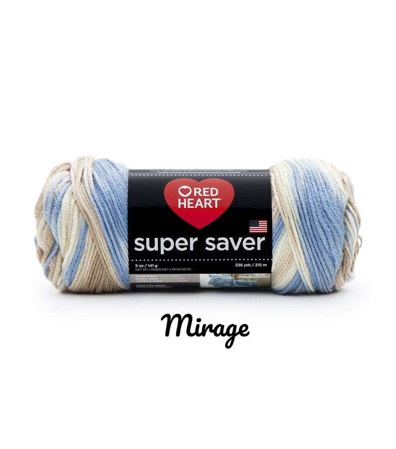 Mirage Colorway Red Heart Super Saver Multi Yarn 5oz/236yds - Etsy