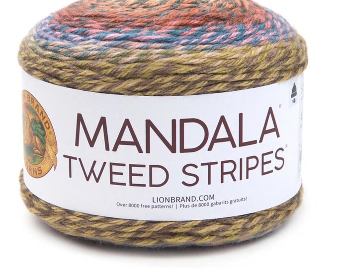 Cats Eye Colorway, Lion Brand Mandala Tweed Stripes Yarn, Worsted ...