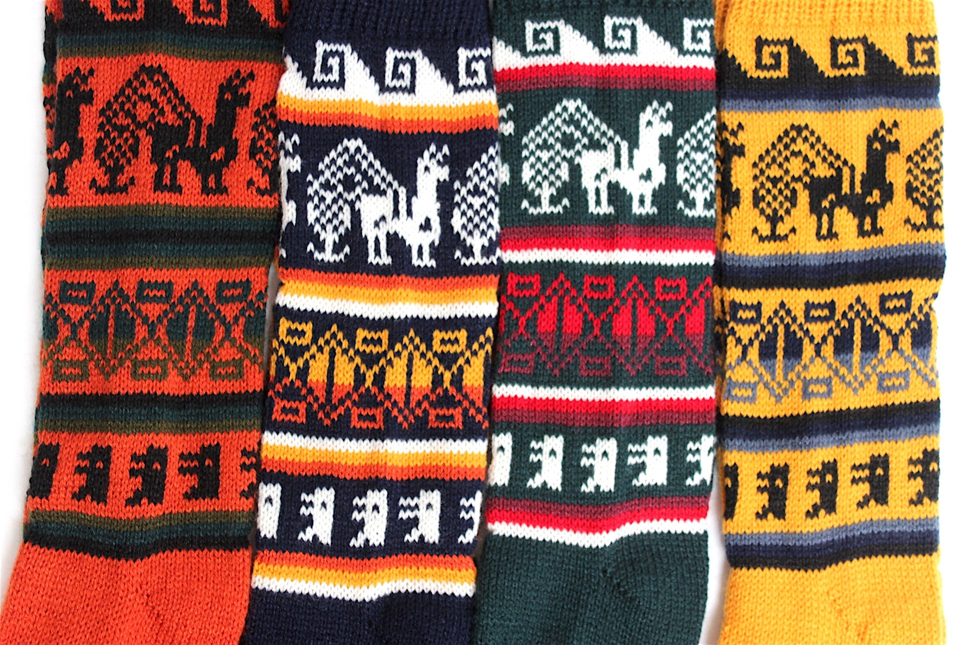 Feb. SALE 25% OFF* Bolivian Peruvian Alpaca Yarn Long Socks Light and ...