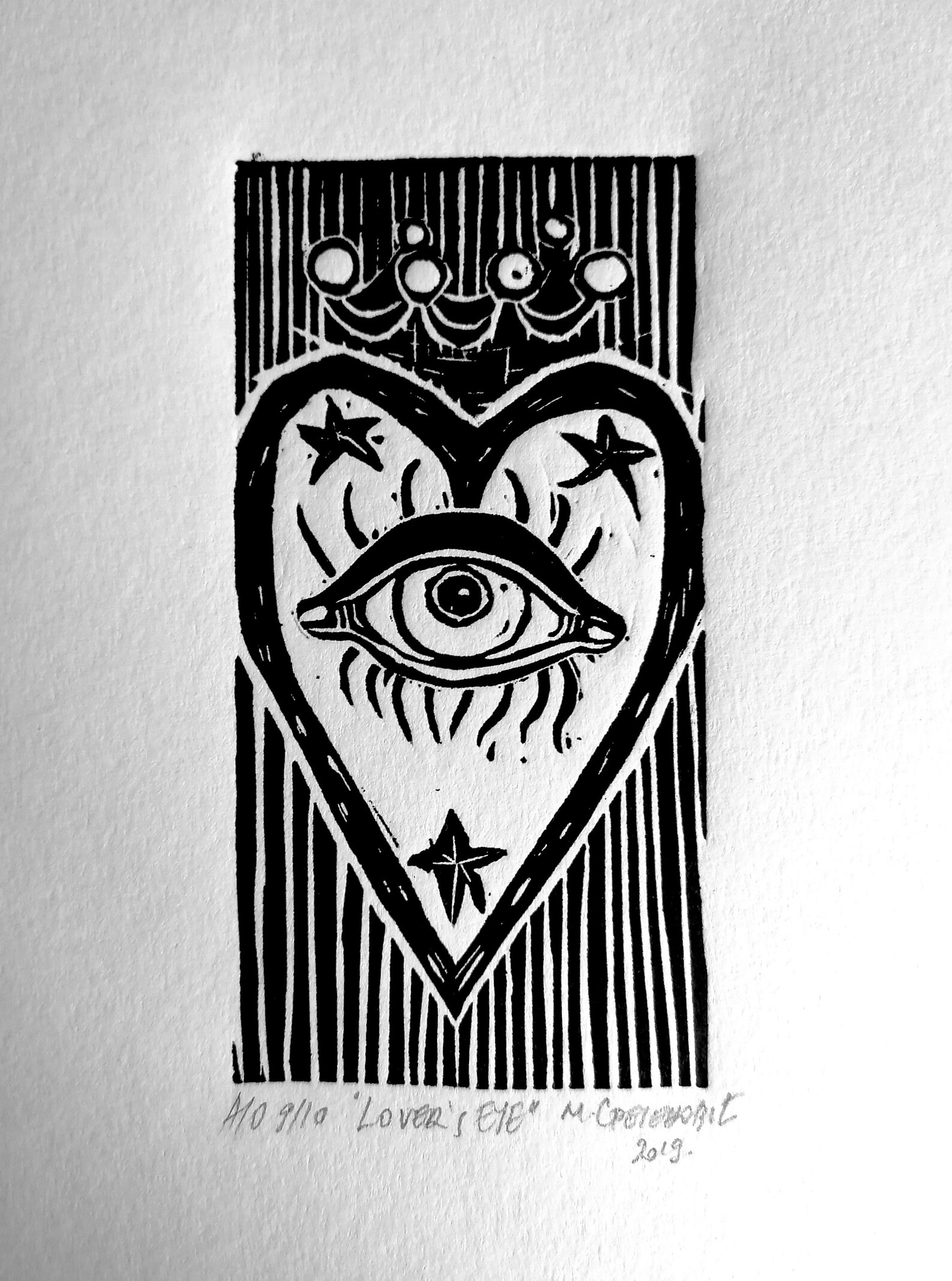 Lover's Eye Original Linocut Print - Etsy
