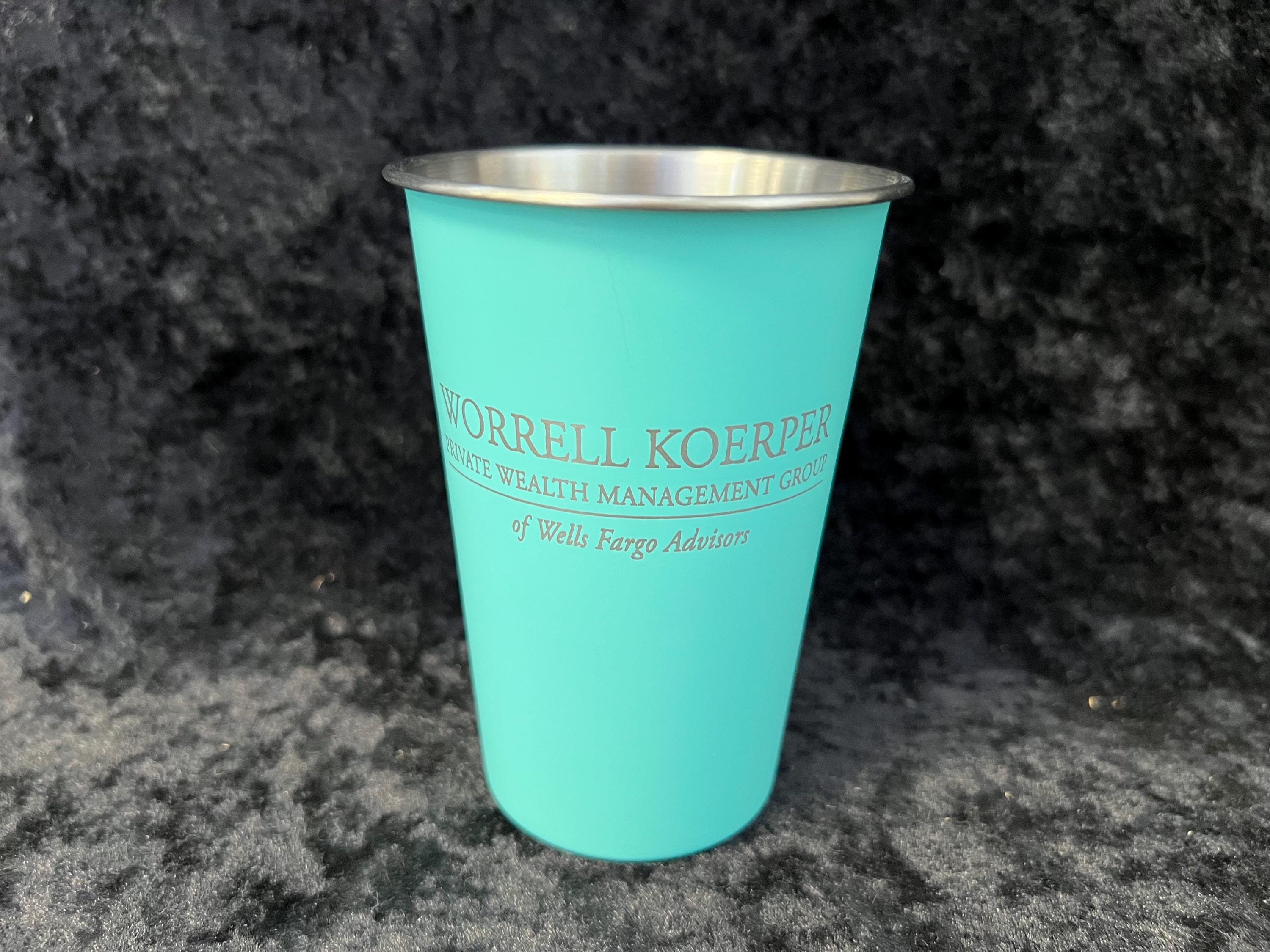 Set of 14 Personalized 16 Oz Matte Powder Coated Stainless Steel Pint ...