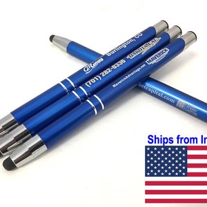 Personalized Premium Blue Ink Pens - Set of 30 - Etsy