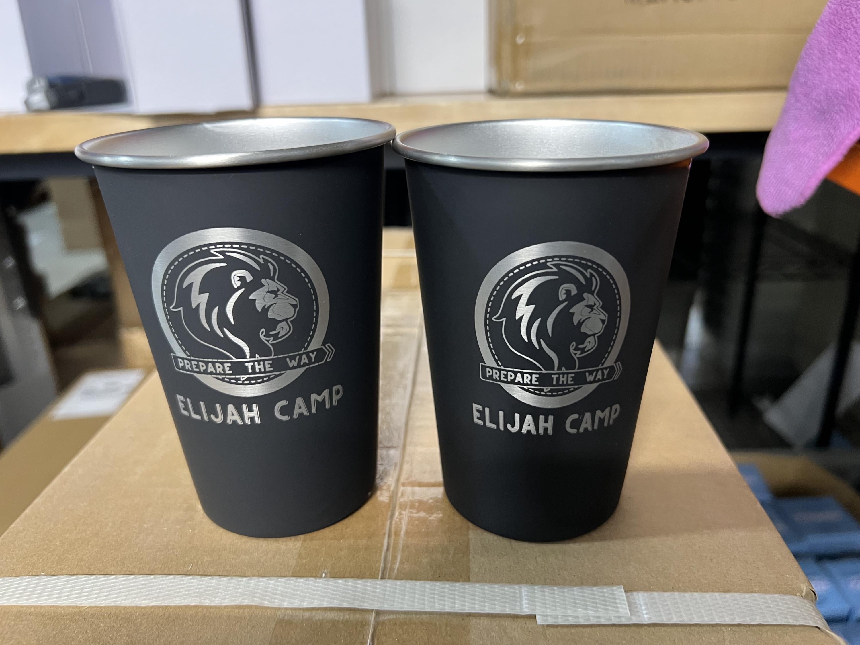 Set of 14 Personalized 16 Oz Matte Powder Coated Stainless Steel Pint ...