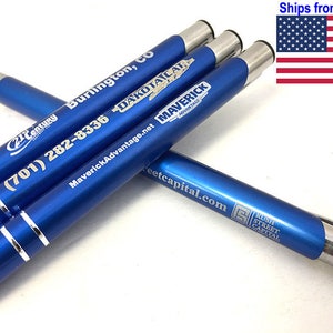 Personalized Premium Blue Ink Pens - Set of 30 - Etsy